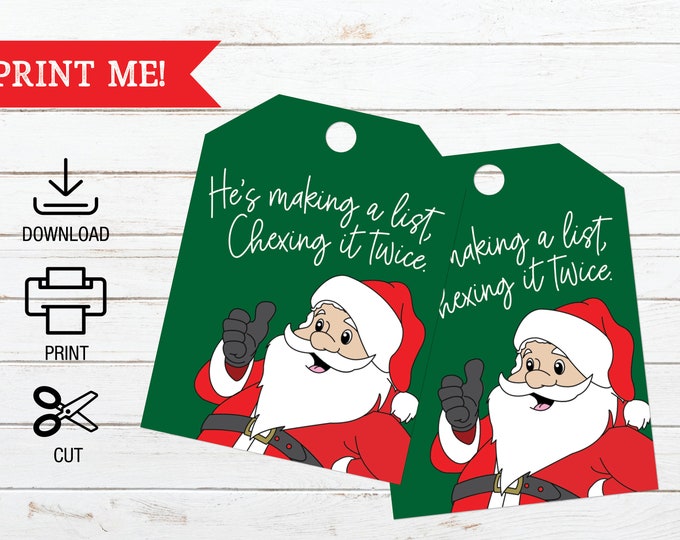 Chex Mix Printable Gift Tag, Christmas Gift Tag, Gift Tag for Teacher ...