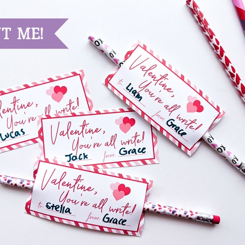 Pencil Holder: Valentine Combo - Etsy