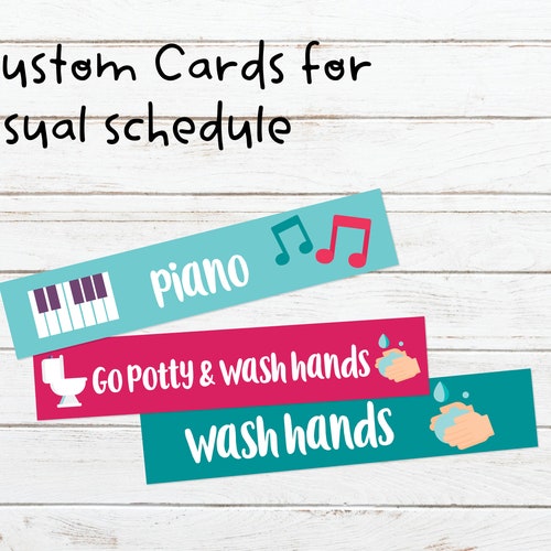 Custom Cards Add on for Printable Visual Schedule | Etsy