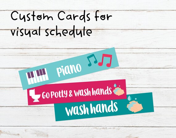 Custom Cards Add on for Printable Visual Schedule | Etsy