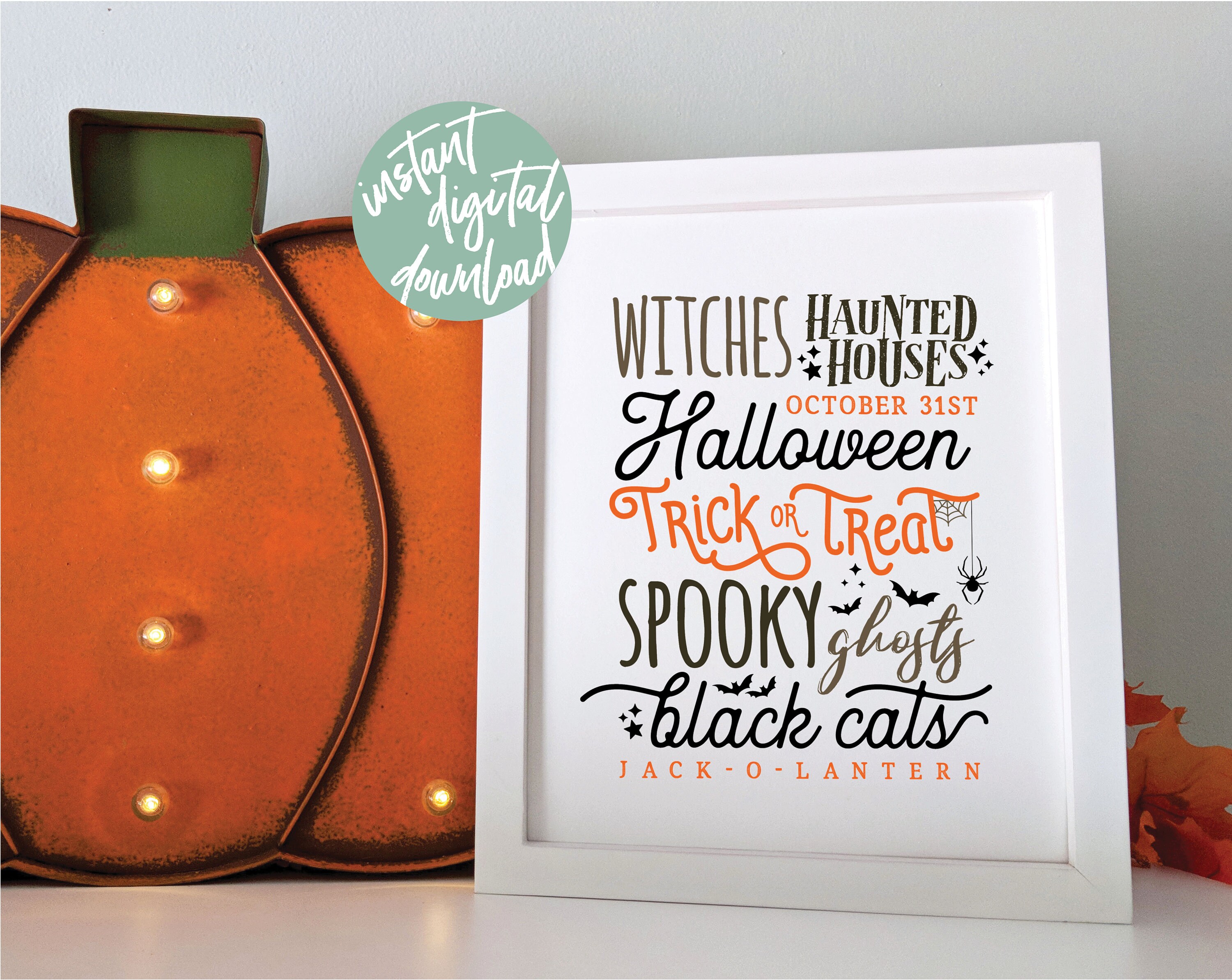Halloween Printable Sign Halloween Spooky Wall Decor Print | Etsy