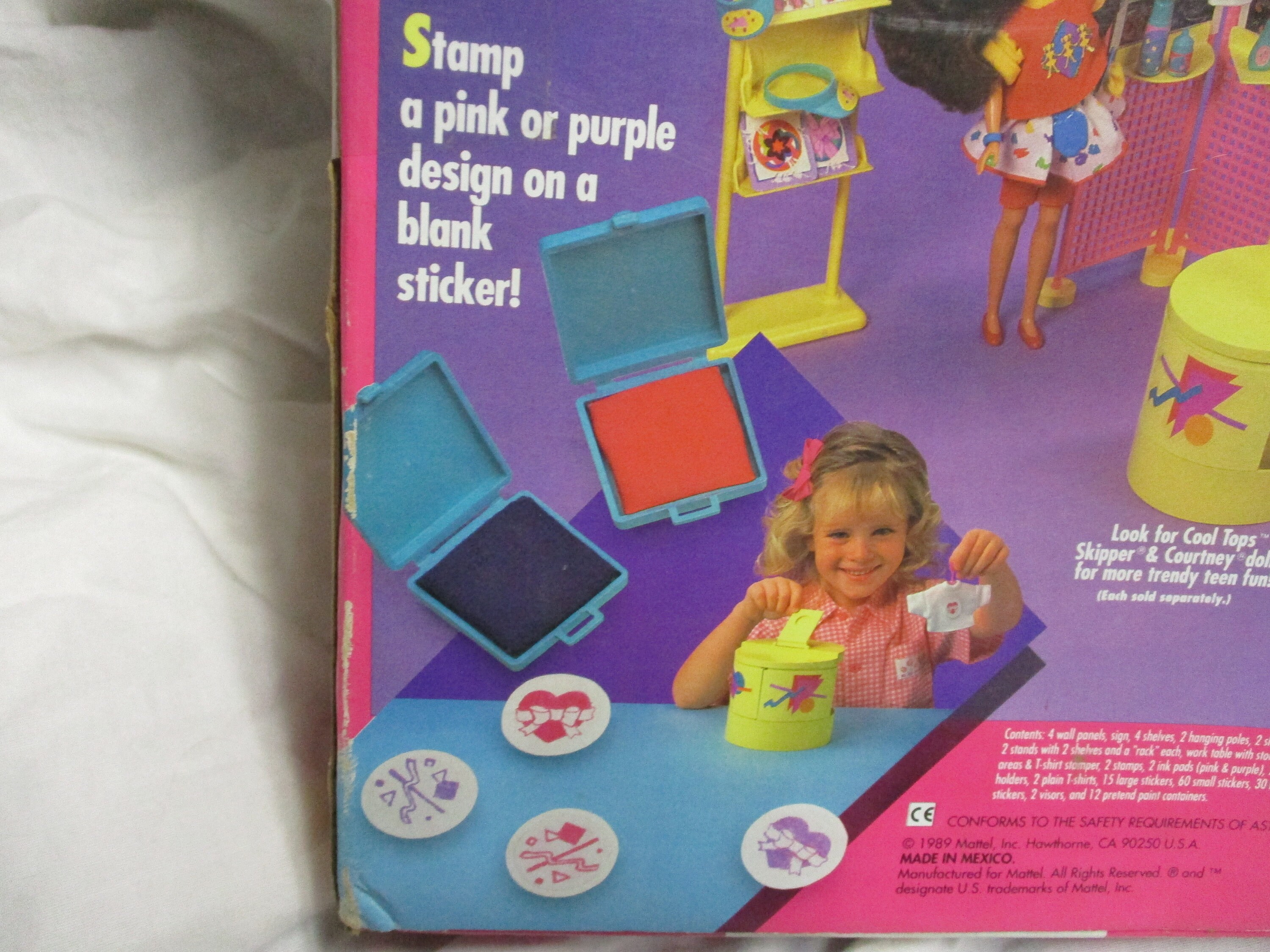 Vintage 1989 Mattel Inc. Barbie Collection Cool Tops Skipper T-shirt ...