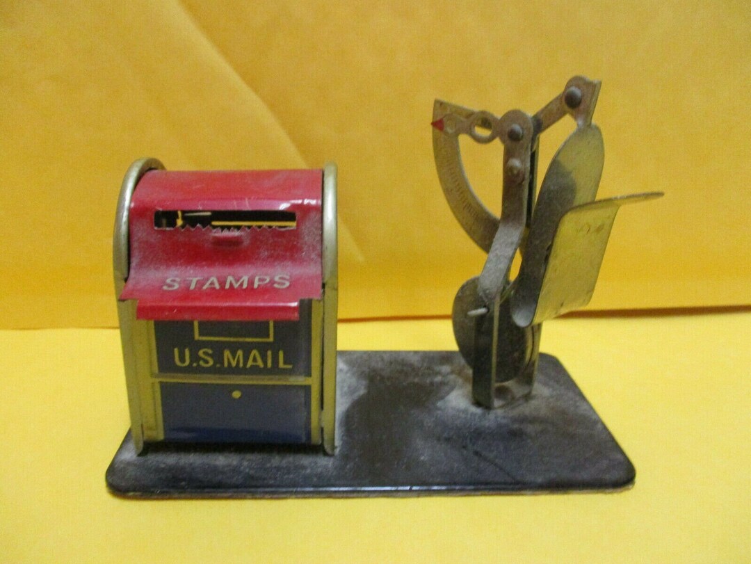 Vintage Mini Mail Box for Stamps With Letter Holder Scale Made in Japan ...