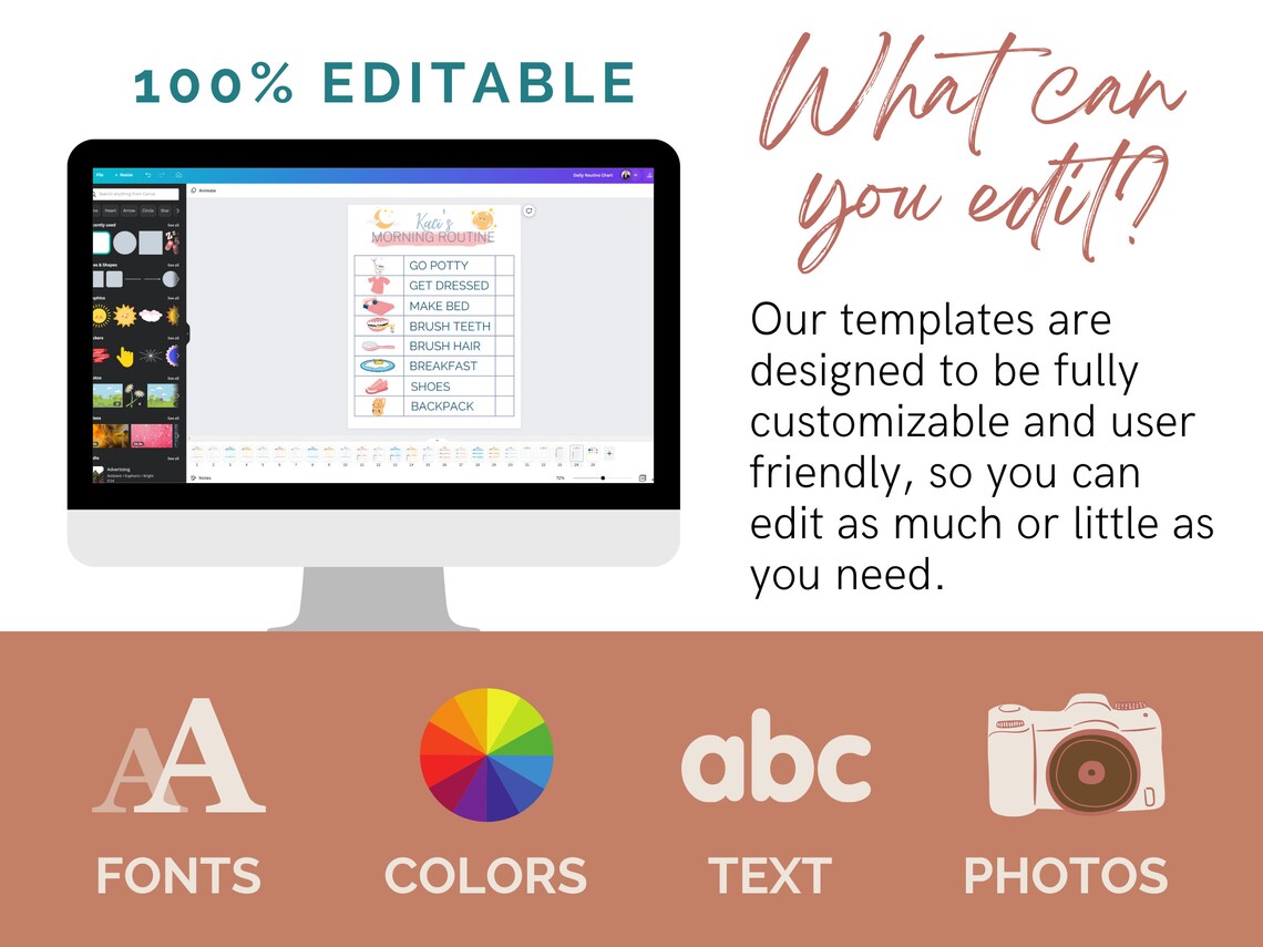 Boho Monthly Calendar | Printable Monthly Habit Tracker | Goal Tracker ...