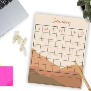 Boho Monthly Calendar | Printable Monthly Habit Tracker | Goal Tracker ...