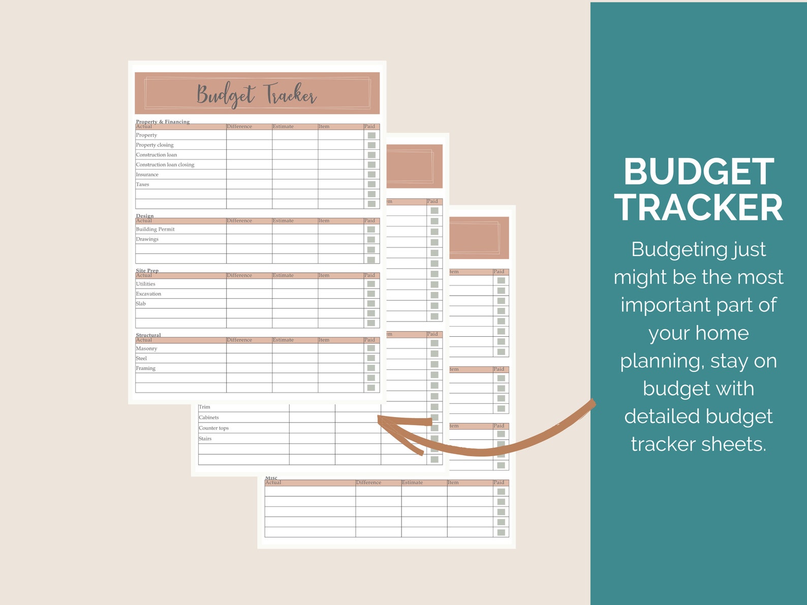 Custom Home Planner | Printable Home Building Binder | Home Build Guide ...