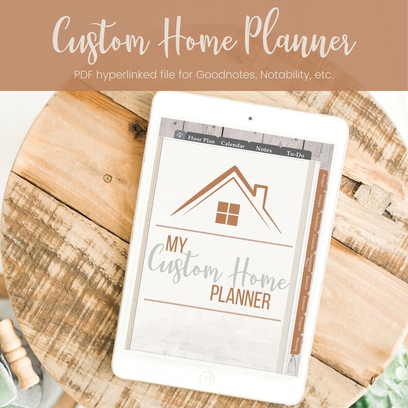 Digital Custom Home Planner for Goodnotes and Notability on - Etsy