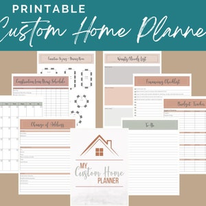 Custom Home Planner | Printable Home Building Binder | Home Build Guide ...