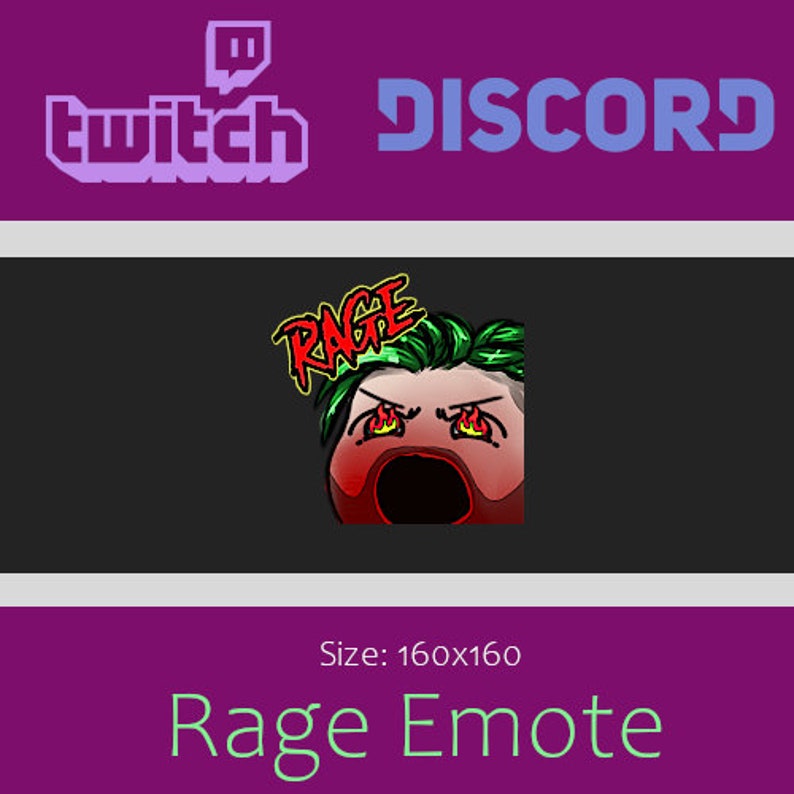 Rage Emote for Discord or Twitch - Etsy