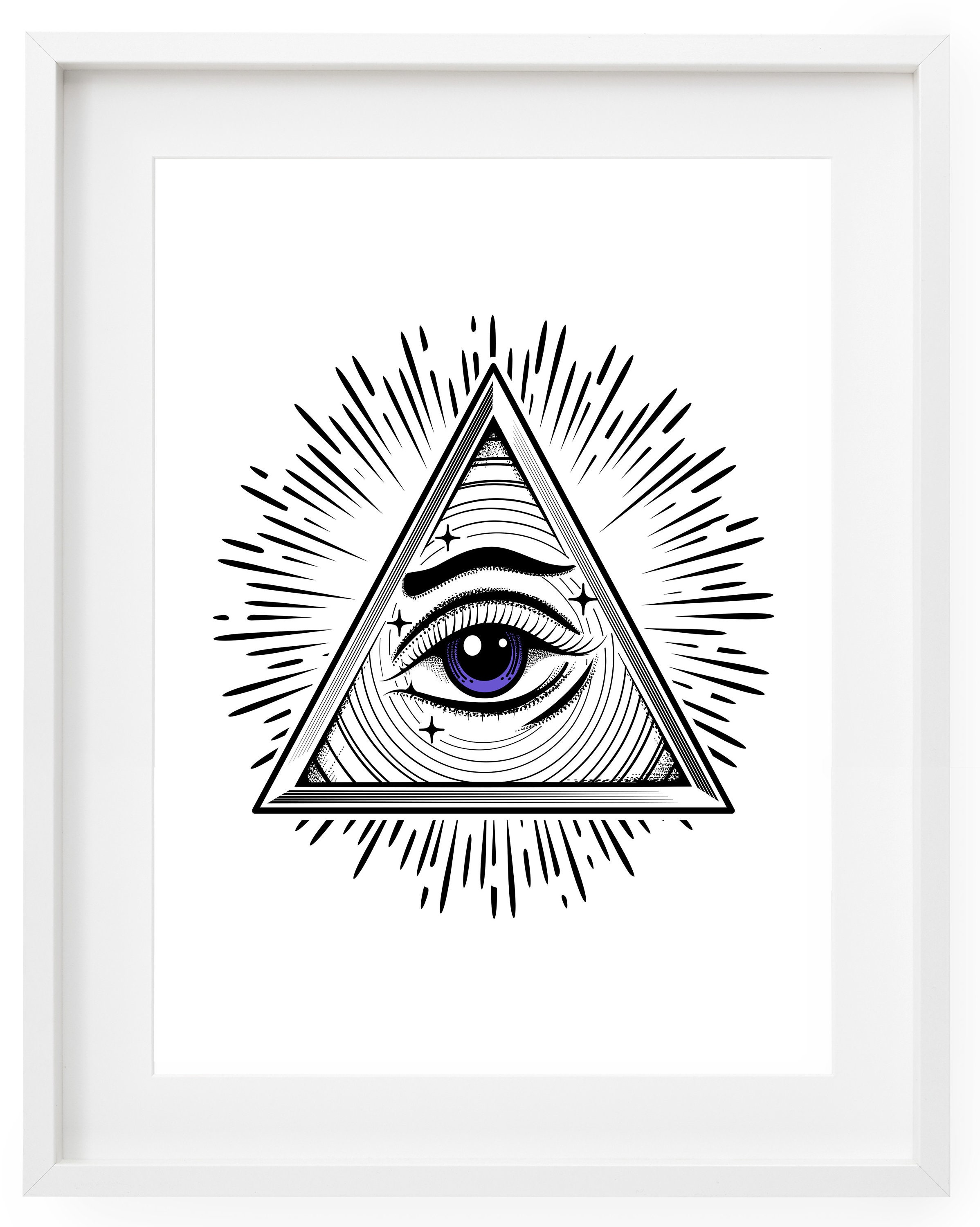 All Seeing Eye Wall Art Vintage Style Print All Seeing Eye | Etsy