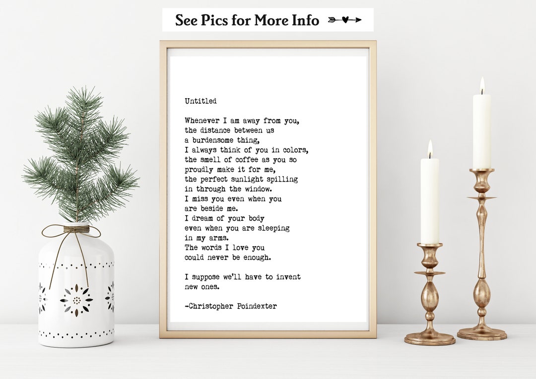 Poem Print, Choose Your Poem, Poem Wall Art, Quote Wall Art, Poem ...