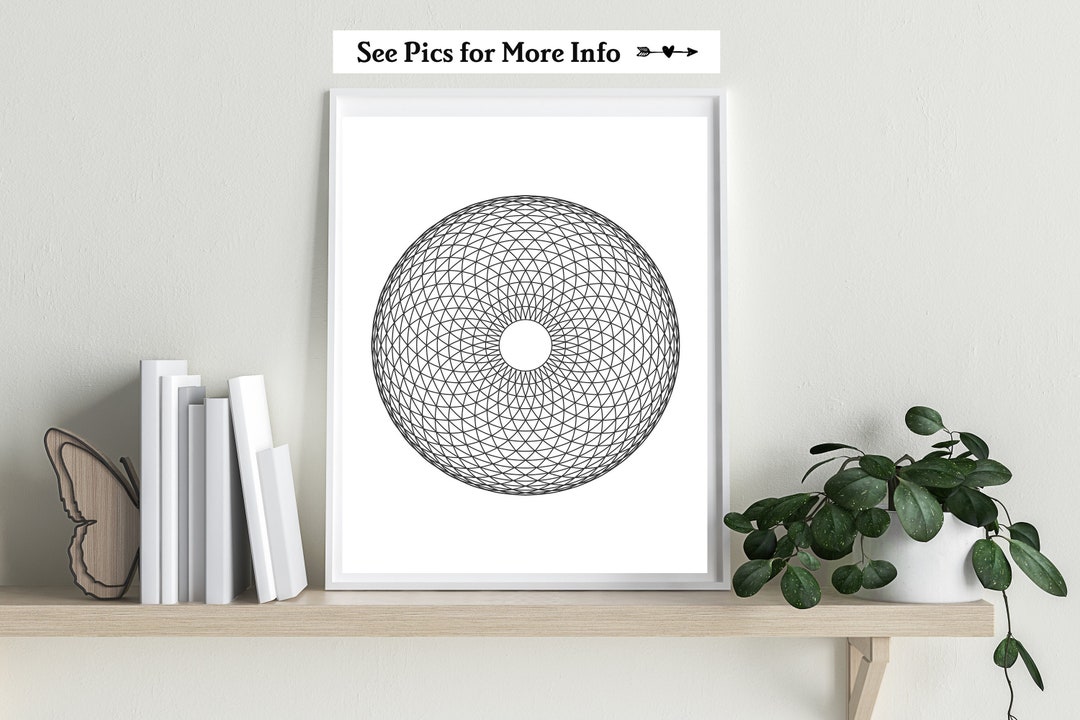 Torus Yantra Print, Sacred Geometry Print, Torus Mandala, Spiritual ...