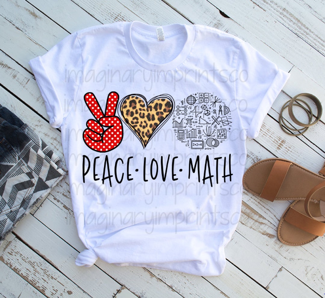 Peace Love Math Png Sublimation Design Download Digital Design ...