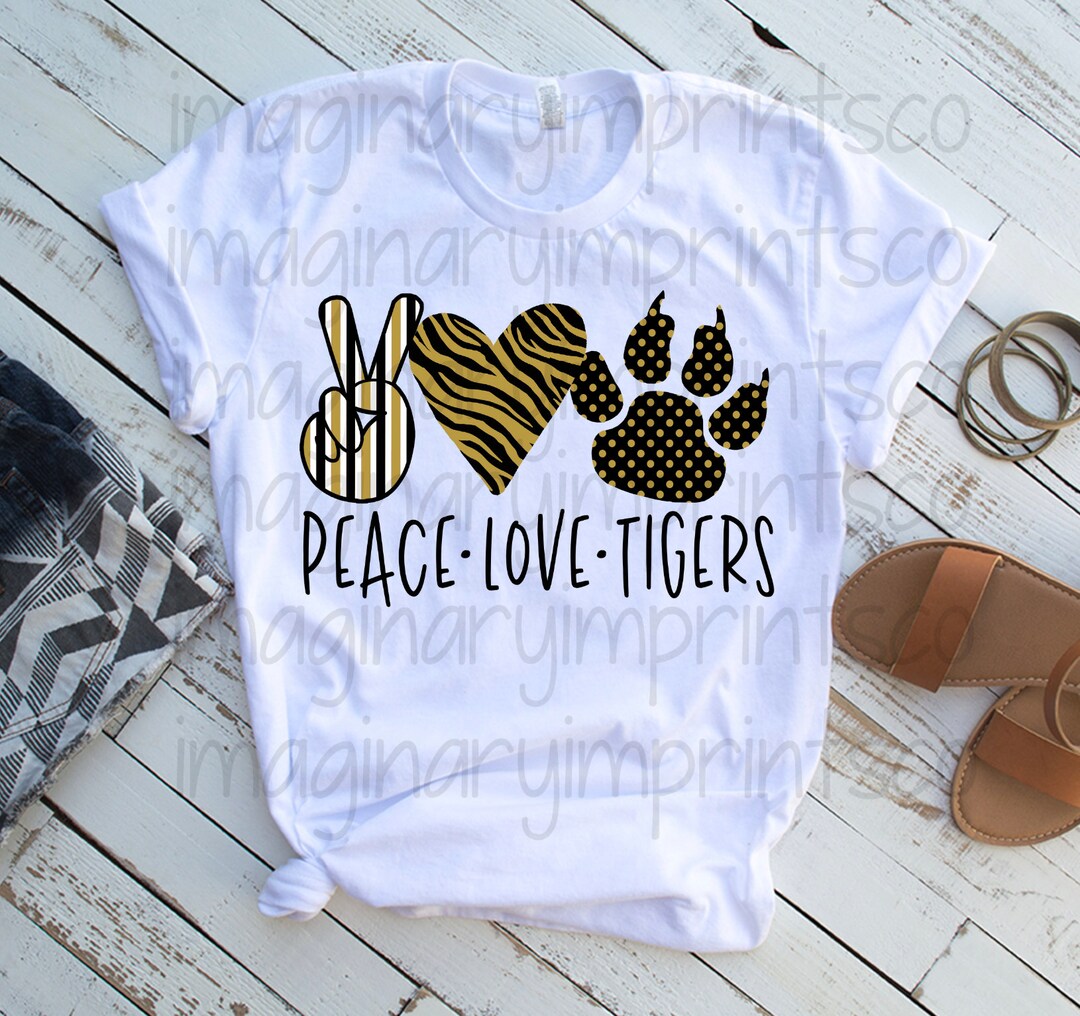 Peace Love Tigers Png Sublimation Design Digital Design Sublimation DTG ...