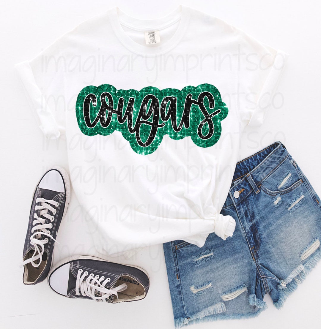 Cougars Sequin Png Sublimation Design Digital Design Sublimation DTG Printing Sublimation Png ...