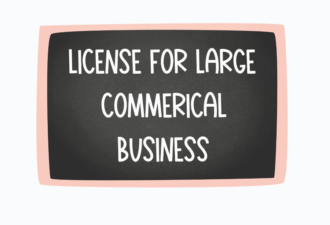 Large Commercial Business License - Etsy