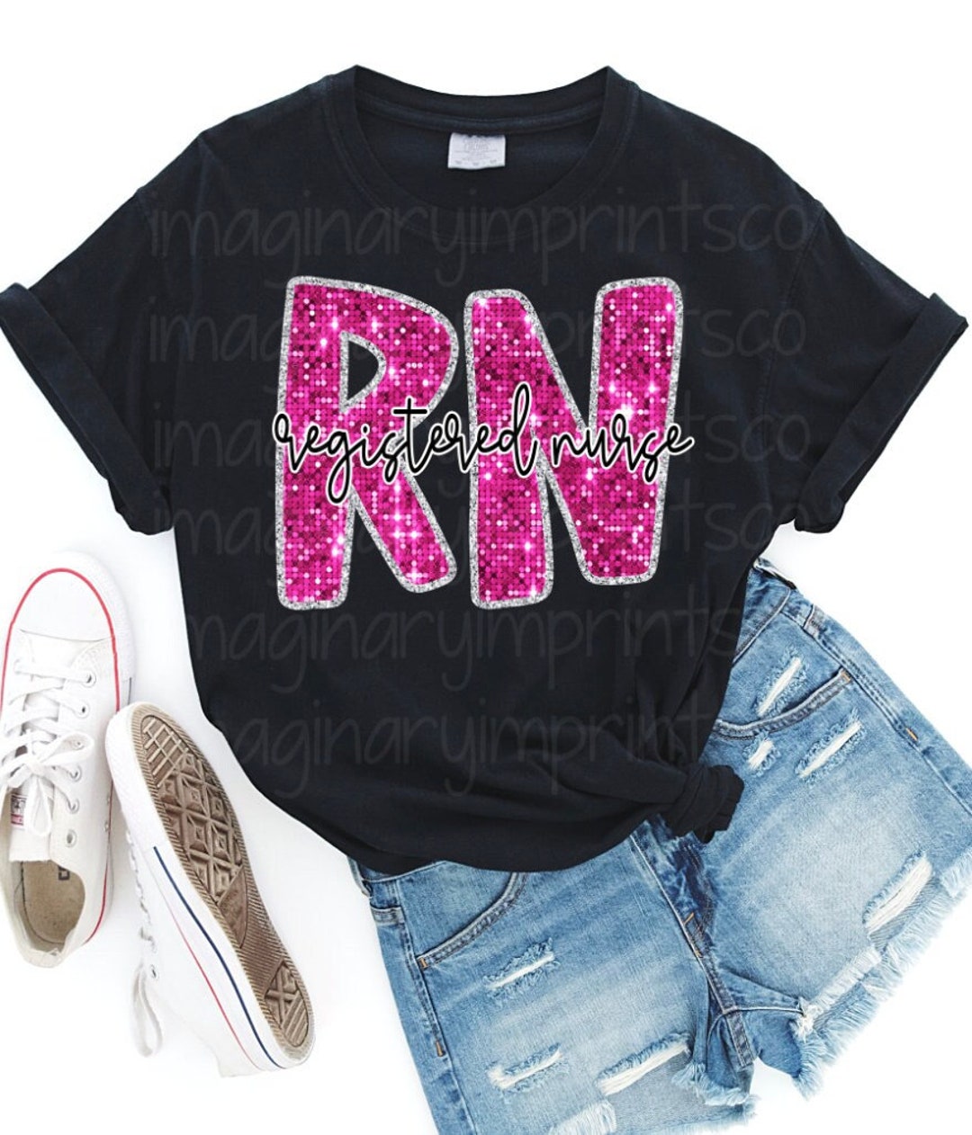 RN Nurse Sequin Png Sublimation Design Download Digital Design ...