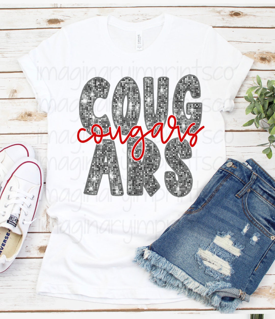 Cougars Sequin Png - Sublimation Design - Digital Design - Sublimation - DTG Printing ...