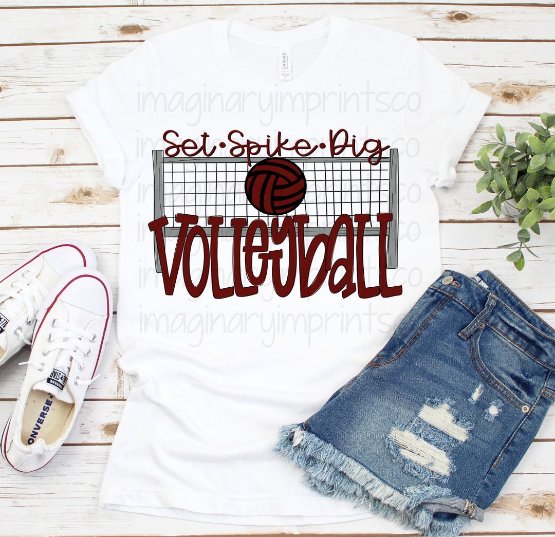 Volleyball Set Spike Dig Png Sublimation Design Digital - Etsy