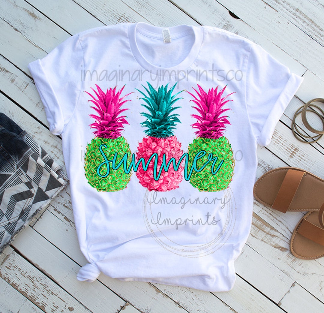 Summer Pineapple Sublimation - Sublimation Design - Sublimation - DTG ...