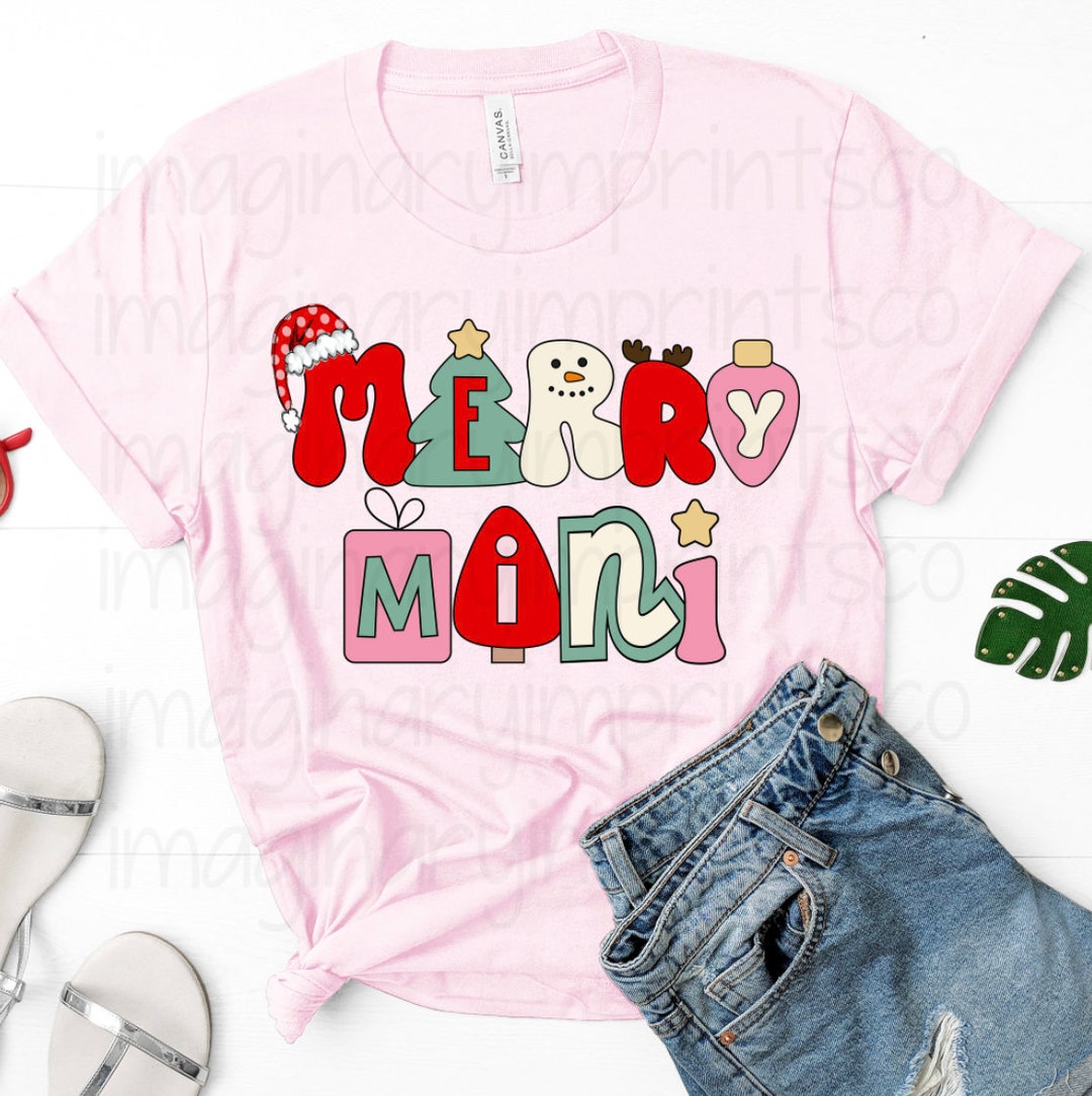 Merry Mini Png Sublimation Design Digital Design Sublimation DTG ...
