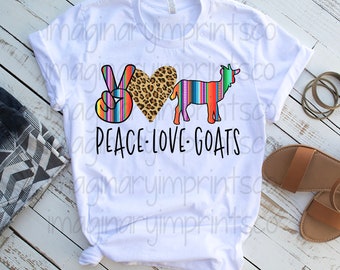 Peace Love Goats Sublimation Png Digital Download Goats Png - Etsy