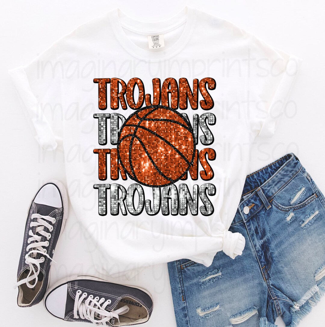 Trojans Sequin Png - Sublimation Design - Digital Design - Sublimation ...