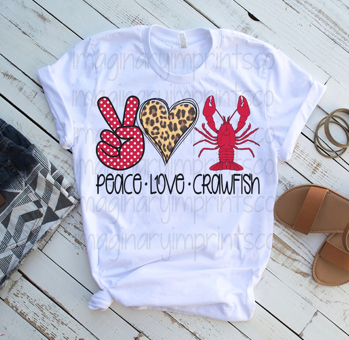 Peace Love Crawfish Png Sublimation Design Digital Design | Etsy