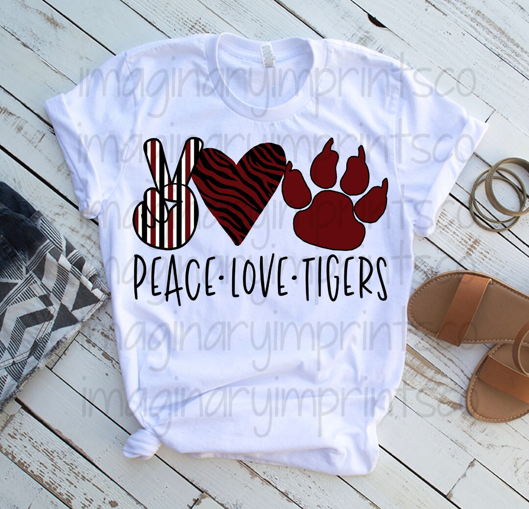 Peace Love Tigers Png Sublimation Design Digital Design Sublimation DTG ...