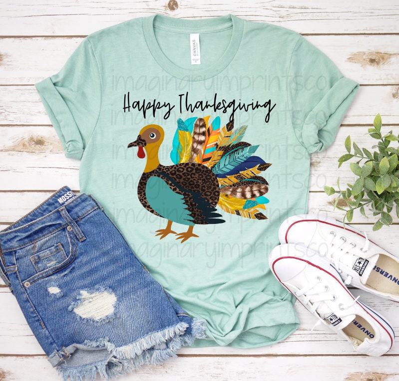 Happy Thanksgiving Turkey sublimation design DTG printing | Etsy