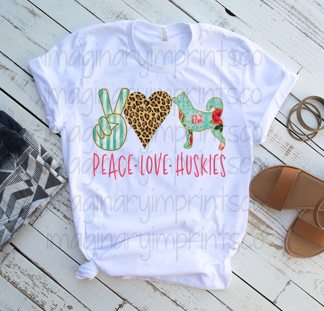 Peace Love Huskies Png - Sublimation Design Download - Digital Design ...