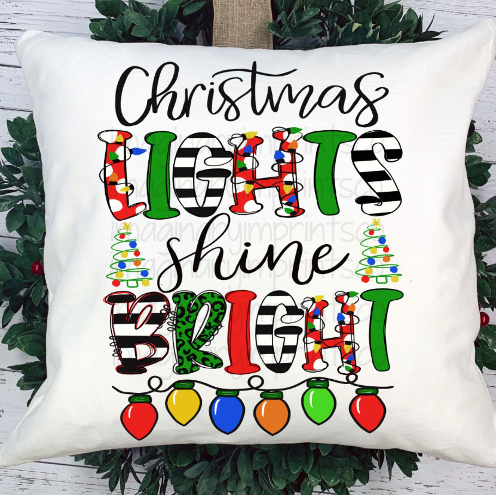 Christmas Lights Shine Bright Png Sublimation Design - Etsy