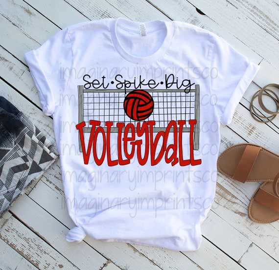 Art & Collectibles Volleyball Set Spike Dig png Sublimation design ...