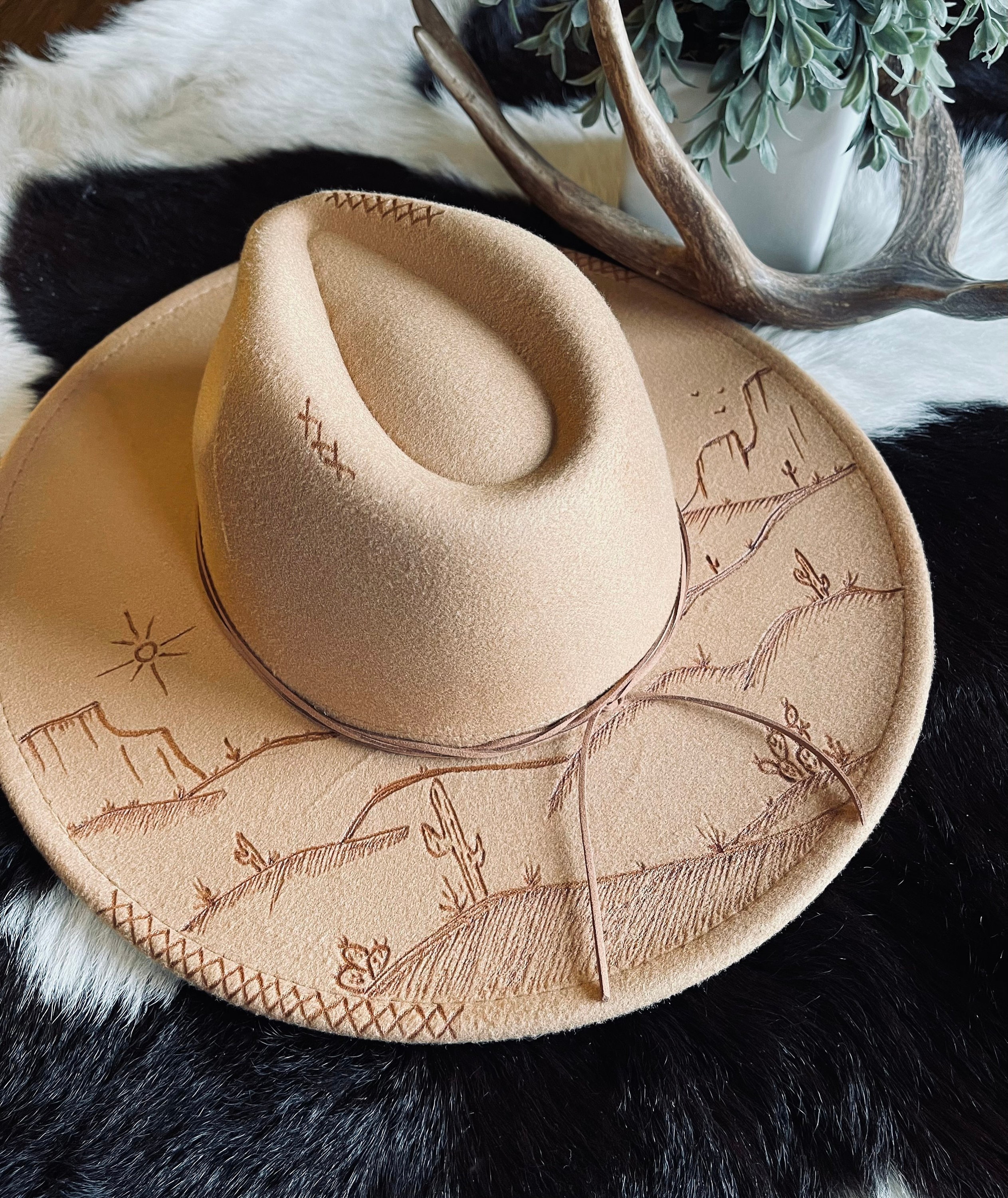 Desert Burned Hat - Etsy