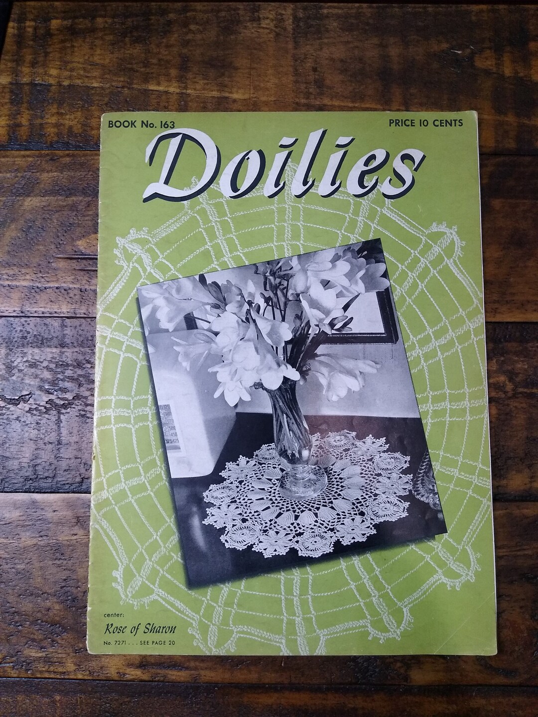 Vintage 1941 Doilies Pattern Book the Spool Cotton Company Doily No 163 ...
