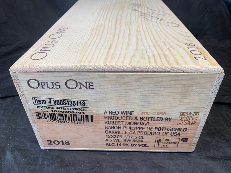 OPUS ONE 375 Wood Wine Box 2021 - Etsy