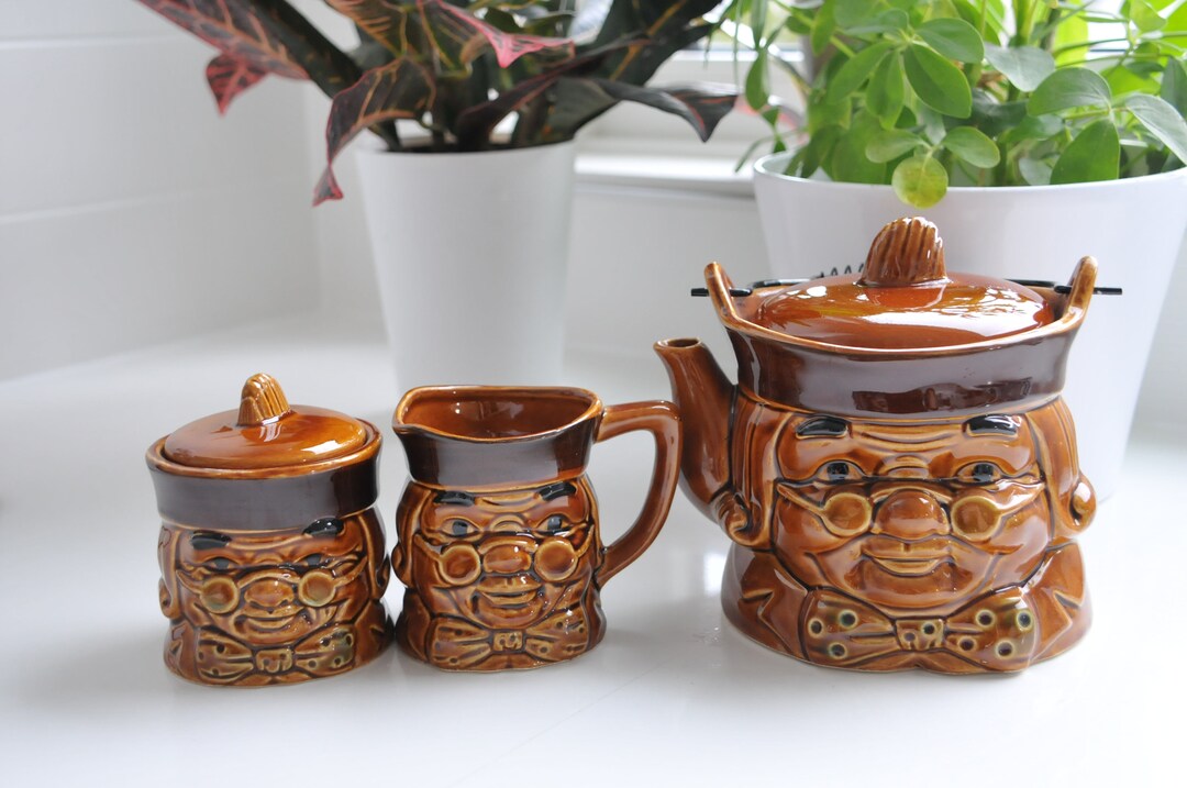 Retro Kitsch Tea Set Ben Franklin - Etsy