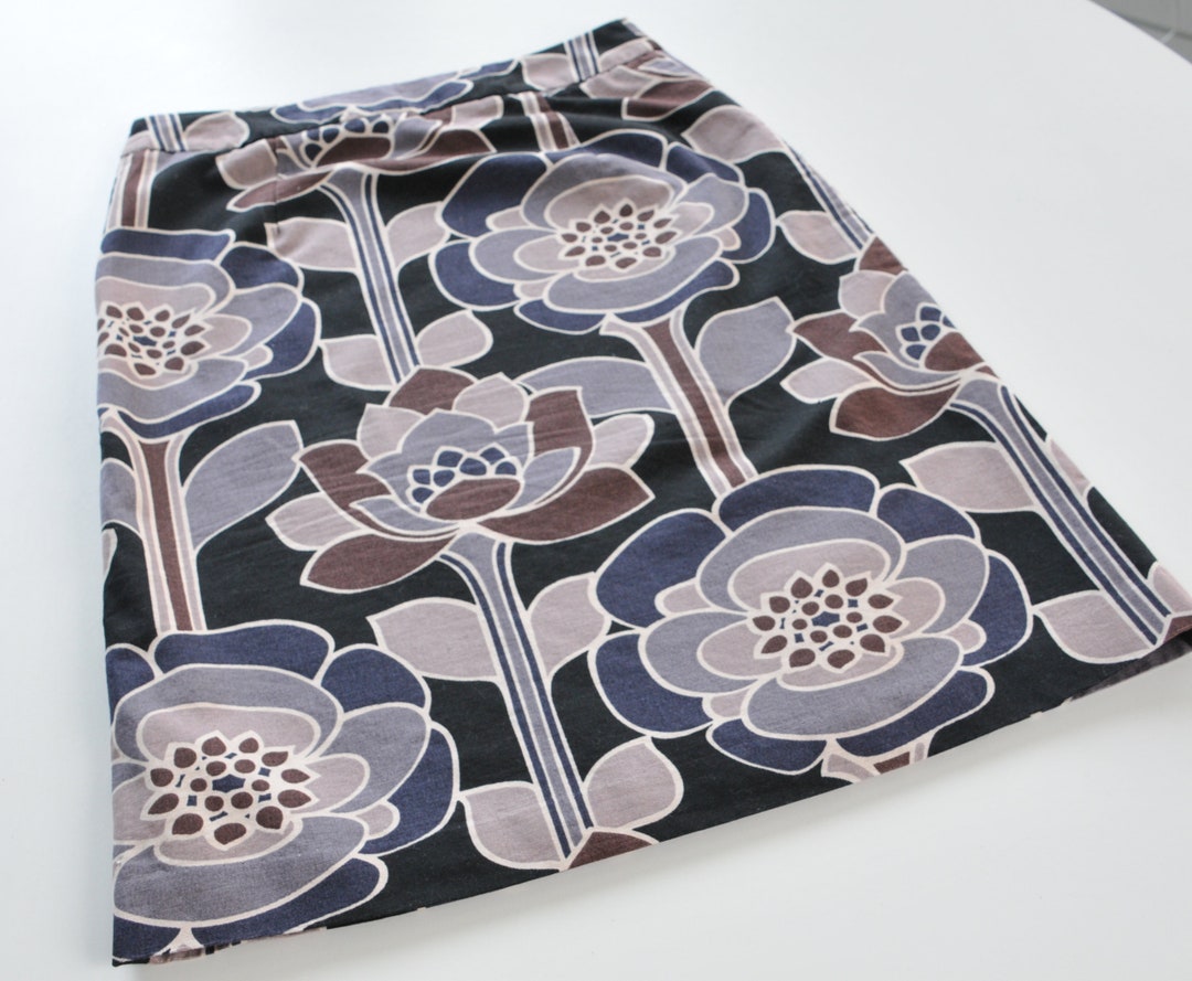 Retro Floral A-line Skirt - Etsy