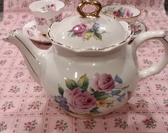 Rose floral teapot | Etsy