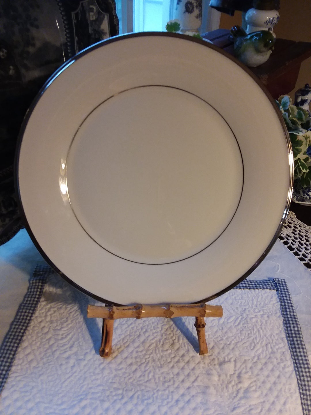 Lenox Solitaire Dinner Plate,lenox Platinum Trim Dinner Plate,lenox ...