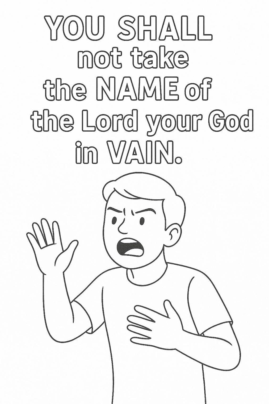 Color the Ten Commandments: Christian Coloring Book for Children - Etsy