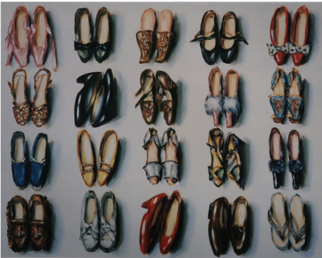 Impression vintage de Lisa Milroy 1989 Chaussures 1986 Décoration d ...