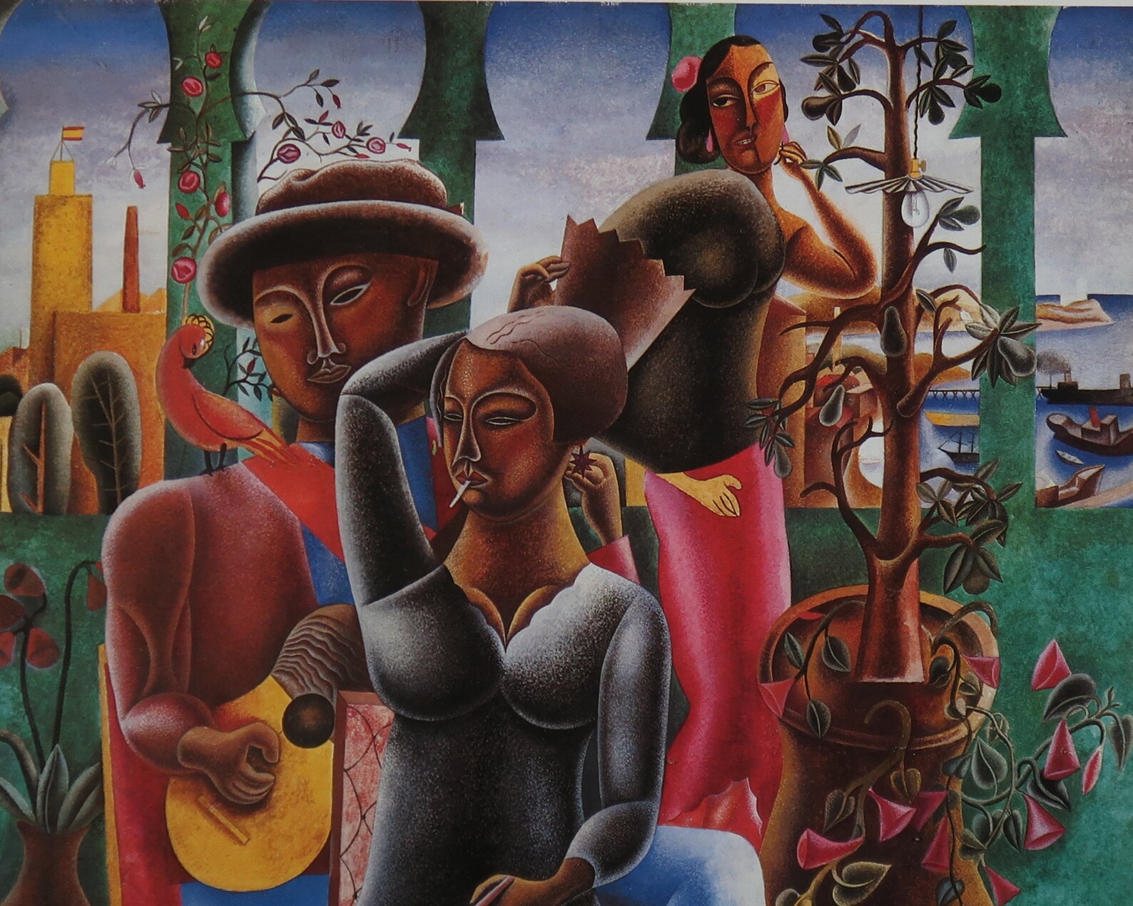 Edward Burra Vintage Print 1986 | "the Terrace" (1929) | Home Decor ...