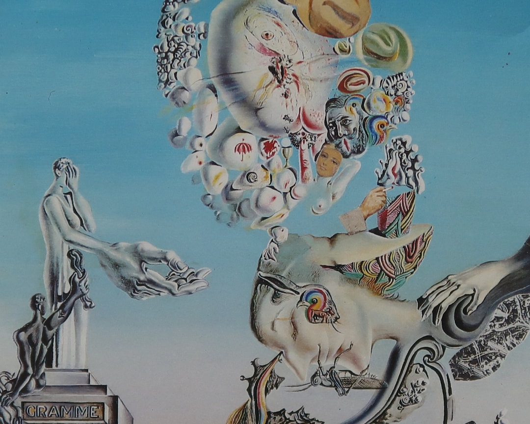 Salvador Dali Vintage Print 1980 lugubrious Game - Etsy