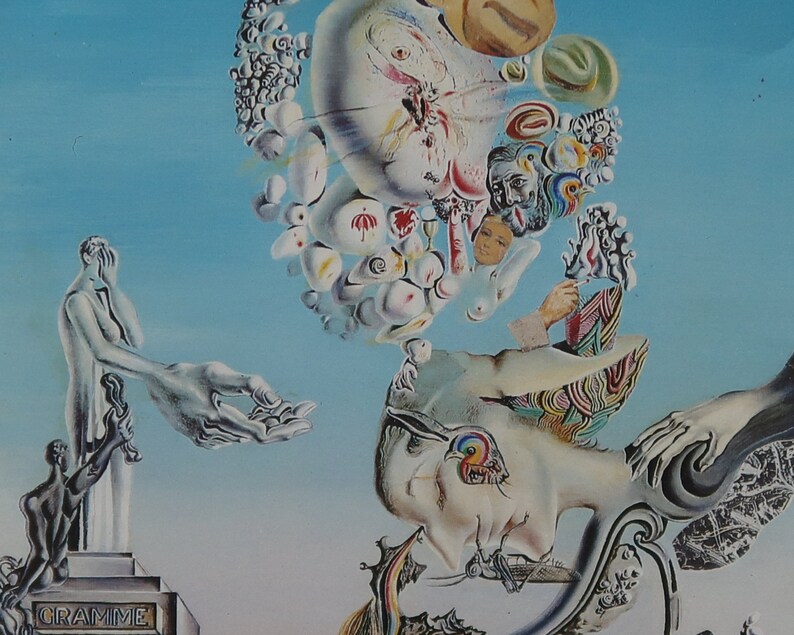 Salvador Dali Vintage Print 1980 lugubrious Game - Etsy