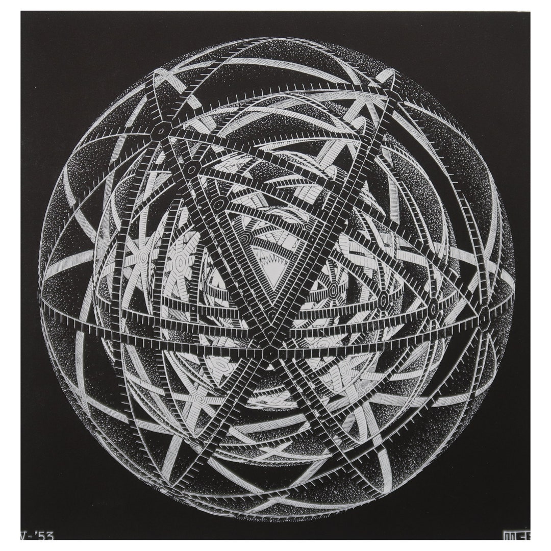 MC Escher Vintage Print 1971 | "concentric Rinds" (1953) | Home Decor ...