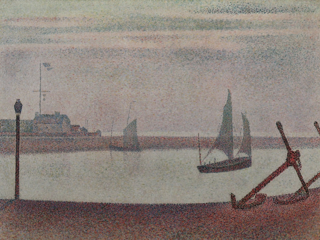 Georges Seurat Vintage Print 1972 | "the Harbour at Gravelines, Evening ...