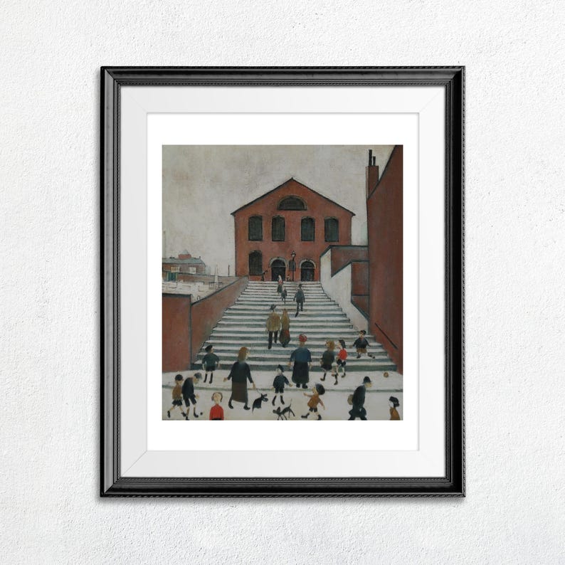 LS Lowry Vintage Print 2001 | "old Church and Steps" (1960) | Home ...