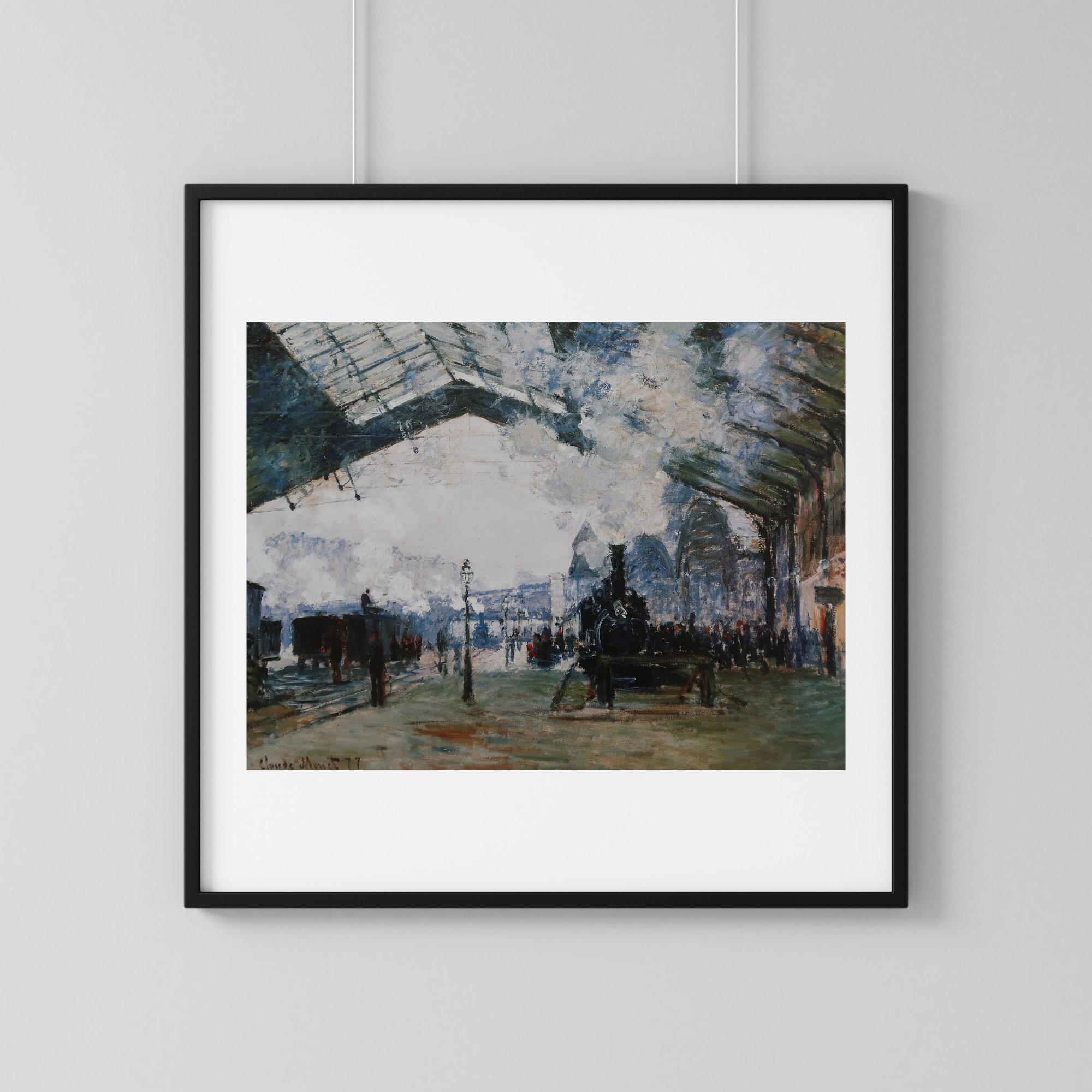 Claude Monet Vintage Print 2000 | "arrival of the Normandy Train" (1877 ...
