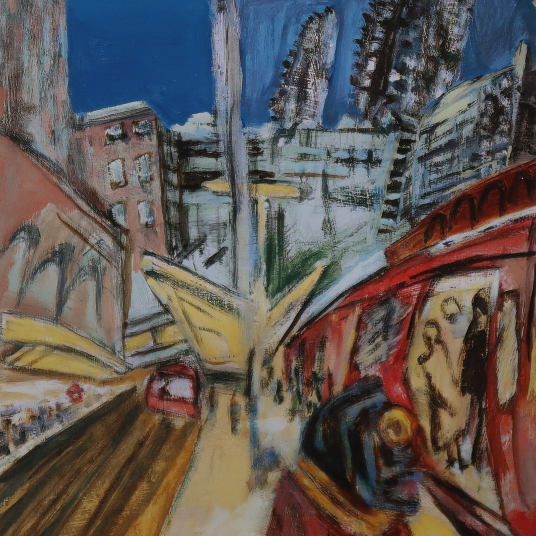 Timothy Hyman Vintage Print 1996 | "at Barbican Station" (1991-3 ...